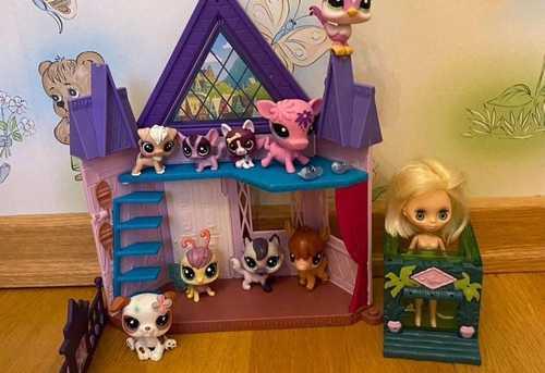 Littlest Pet Shop домик с питомцами и хозяйкой