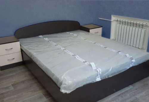 Кровать венге 2-спальная с матрасом