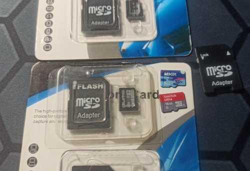 Карта памяти MicroSD 512 128 32 16 Гб