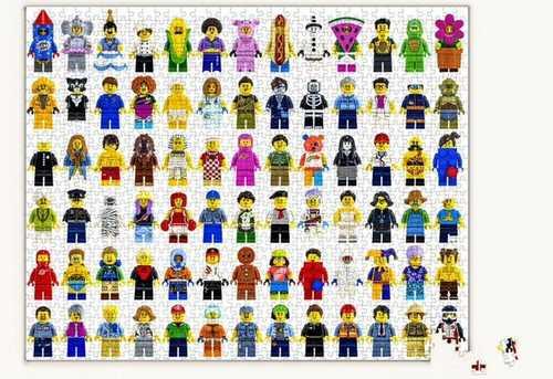Пазл 1000 элементов lego Minifigure Puzzle