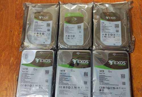 Жёсткие диски 4-20TB новые Seagate Exos