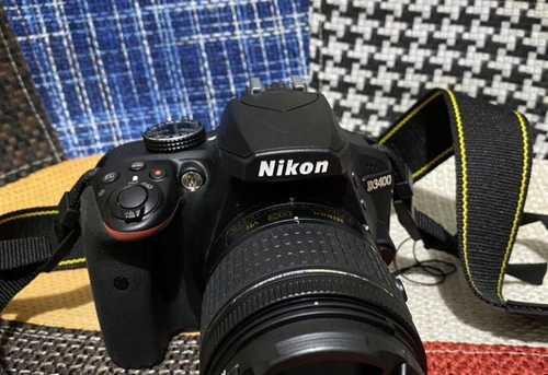 Зеркальный фотоаппарат Nikon D3400 полный комплект
