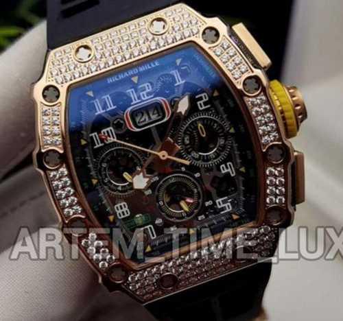 Роскошные мужские часы Richard Mille с камнями