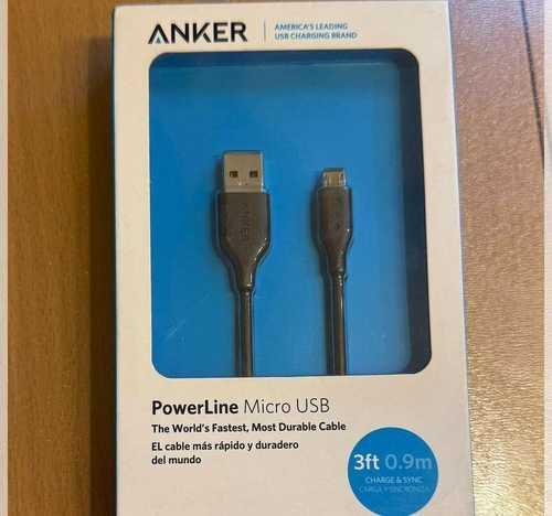 Кабель Anker PowerLine Micro-USB (A8132h12) 0.9 м