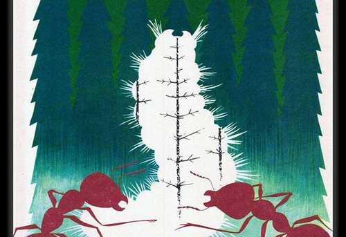 Советский плакат СССР защита муравьев