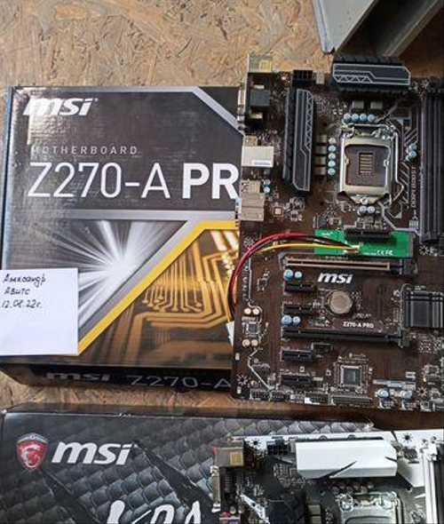 Материнская плата msi z270a pro1151