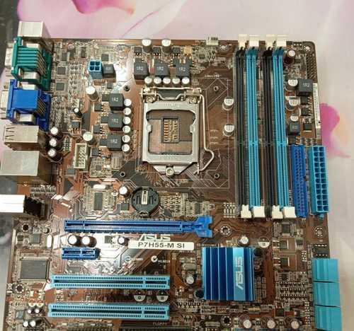 Материнская плата asus p7h55 m lx lga1156 ddr3