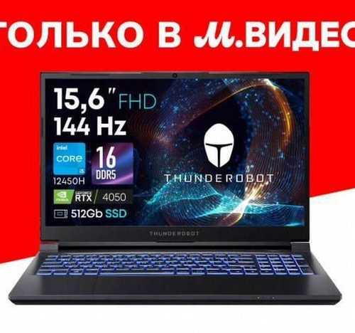 Ноутбук игровой thunderobot 911s core xd/15.6"/core i5-12450h/16/512/rtx 4050/noos/black