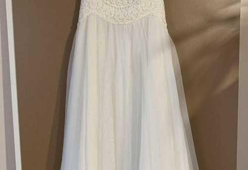 Белое праздничное платье Monsoon на 6-8 лет