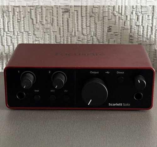 Звуковая карта focusrite scarlett solo 4rd gen