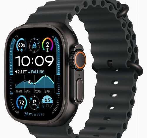 Смарт-часы Apple Watch Ultra 2 (2024), 49, Black Titanium, Ocean Band, Black