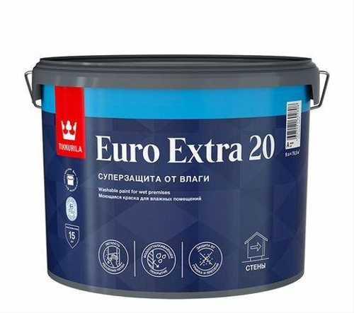 Краска Tikkurila Euro Extra 20 моющаяся А 9 л