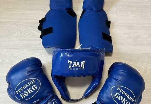 Боксерские перчатки 12 oz шлем наколенники