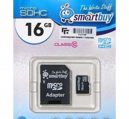 Micro SecureDigital 16Gb Smart buy SB16gbsdcl10-01