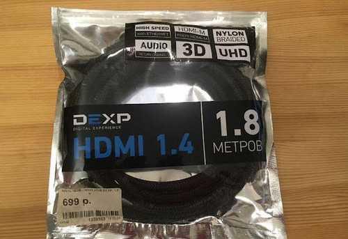 Кабель micro hdmi - hdmi dexp 1,8м