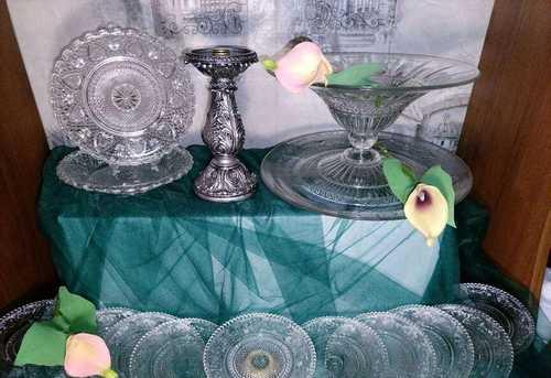 Набор столовой посуды Прессованное стекло