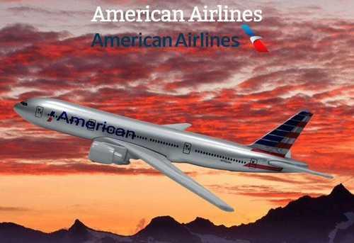 Модель самолета Boeing 777 American Airlines длина