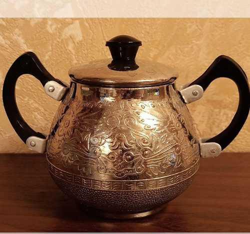 Сахарница "Русские узоры" с крышкой 1960-70 г. ссс