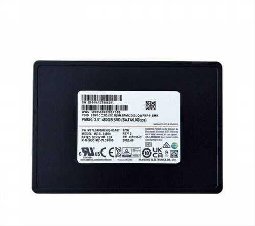 SSD 2,5" Samsung 480GB PM893; Новый в упаковке