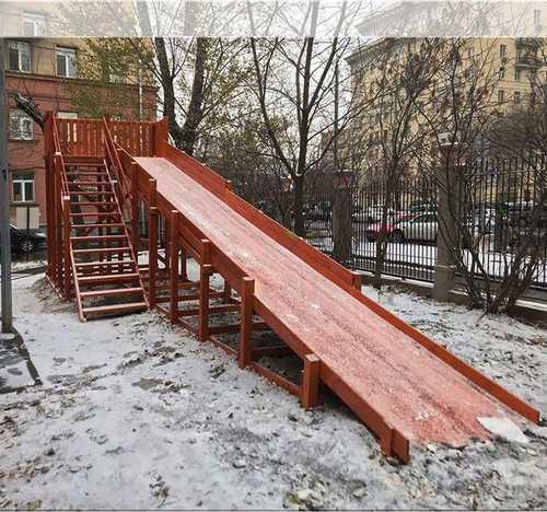 Зимняя горка под ключ