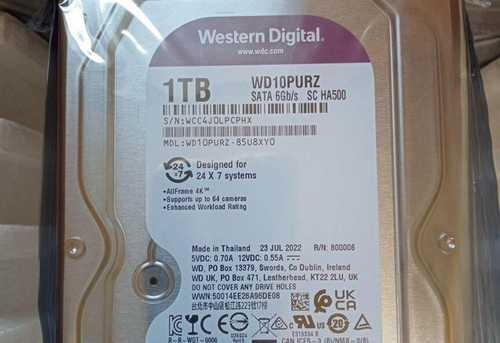 Жесткий диск WD10purz 1Тб для видеорегистратора