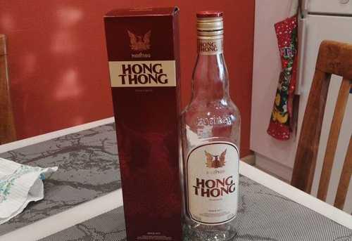 Пустая бутылка от виски hong thong с коробкой