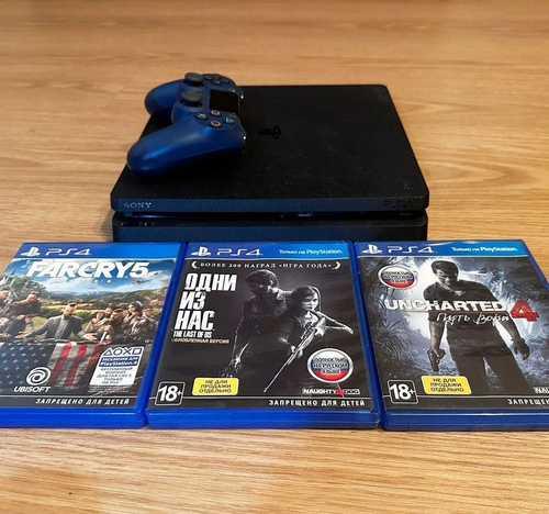 Sony Playstation 4 Slim 500gb   3 игры