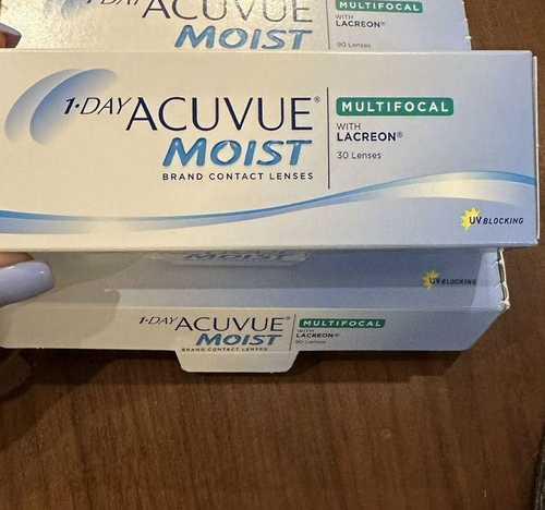 Линзы контактные acuvue moist однодневные  2,5