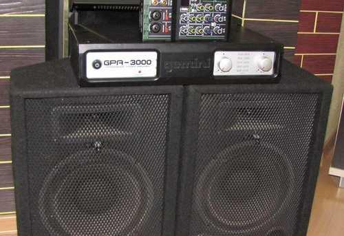 Колонки PH-Audio 320W 2шт Усилитель Микшер FX-UBt