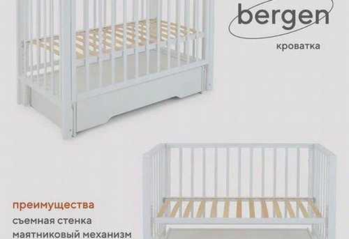 Кровать детская rant "bergen" маят/ящик, белый