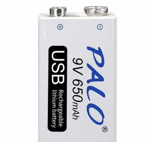 Аккумулятор крона palo 9v 650mah 6f22