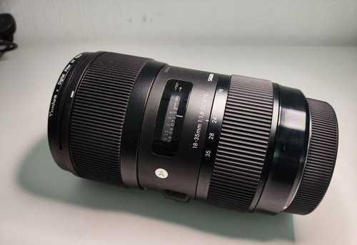 Объектив Sigma AF 18-35mm f/1.8 DC HSM Art Canon E
