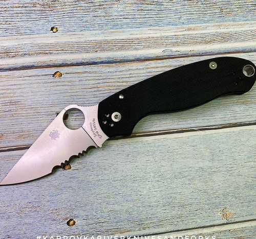 Spyderco Para 3 Part.Serrated, S45VN, США