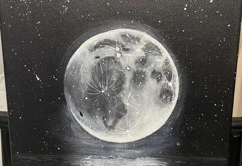 Интерьерная картина "Луна над морем"