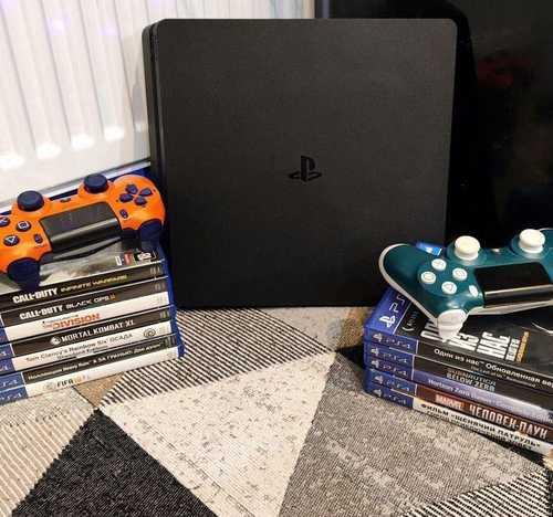 Sony playstation 4 slim 1tb б/у с играми