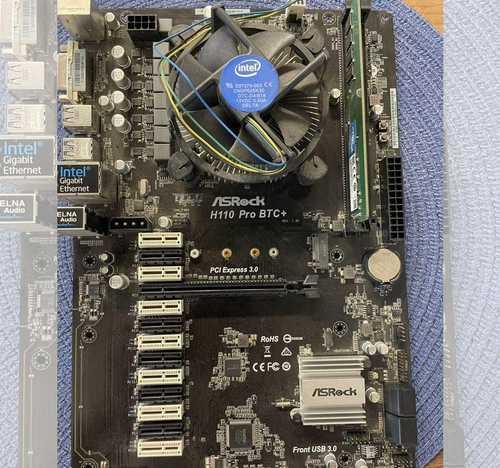 Asrock H110 pro BTC /Pentium G4560/DDR4 8gb