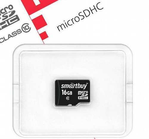 Карта памяти SmartBuy MicroSD 16Gb Class 10 без