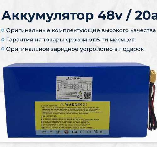 Аккумулятор 48v / 20ah