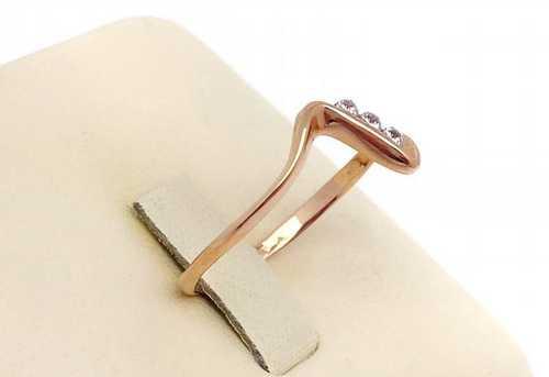 Золотое кольцо с камнями 585пр. размер: 17,7