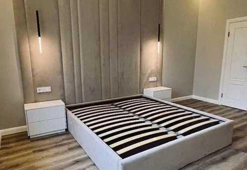 Мягкая стеновая панель и кровать