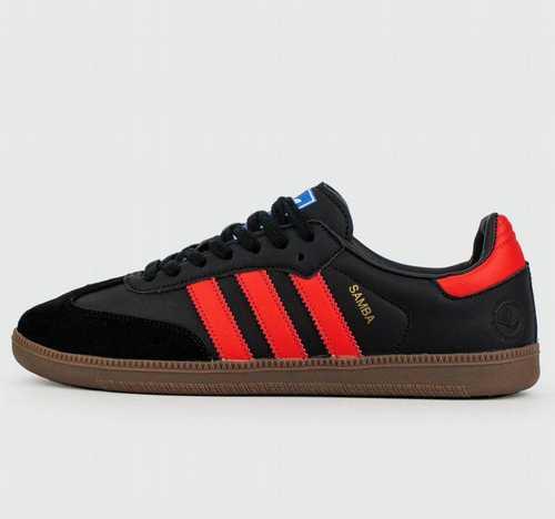 Кроссовки Adidas Samba OG Black Red Str