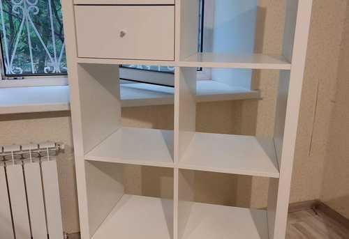 Стеллаж IKEA каллакс 8 ячеек и стол линнмон
