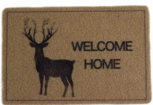 Придверный коврик с оленем Welcome home