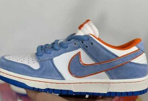Кроссовки Nike dunk sb low blue/white/orange
