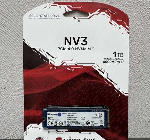 Новый Kingston 1TB NV3 NVMe M.2 SNV3S/1000G