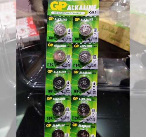 10 часовых батареек GP Alkaline LR1130 1,5V