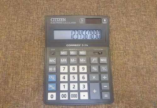 Калькулятор Citizen D-314 состояние нового