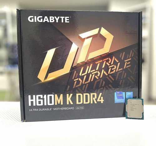 Комплект Intel Core i3-12100F/Gigabyte H610M K