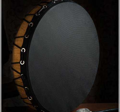 Бубен Shamanic synthetic drum Black 50х50