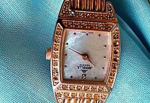 Часы женские Appella позолоченные, циферблат перла